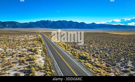 Aerial of desert landscape in Owens Valley California USA Stock Photo ...