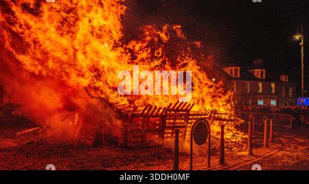 The Biggar Hogmanay bonfire was lit by Robin Galbraith assisted by ...