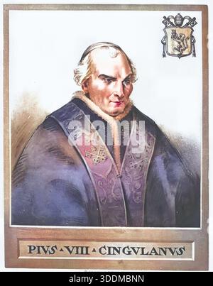 Pope Pius VIII, born Francesco Saverio Castiglioni, served as the Pope ...