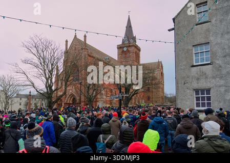 New Year 2026 Ba game, Kirkwall, Orkney Stock Photo - Alamy