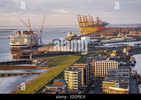 Disney Adventure cruise ship at Bremerhaven Cruise Port, MSC and ...