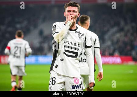 Quentin MERLIN of Rennes during the French championship Ligue 1 ...