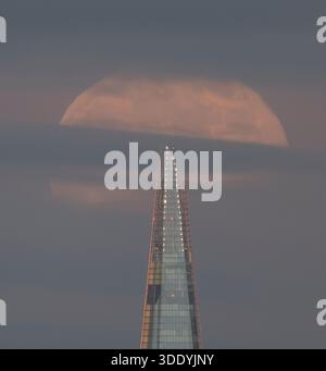 The first super moon of 2026 rises in the sky in Qingdao City, east ...