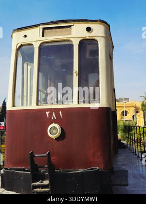 Cairo, Egypt, January 1 2026: A tramcar from the former Heliopolis ...
