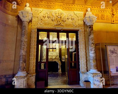 Cairo, Egypt, January 1 2026: statues and art from The Baron Empain ...