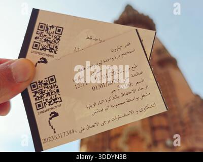 Cairo, Egypt, January 1 2026: Tickets of The Baron Empain Palace Qasr ...