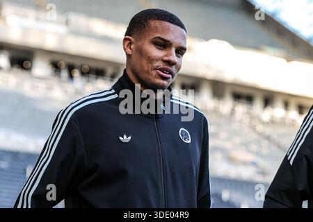 Malick Thiaw of Newcastle United arrives during the Premier League ...