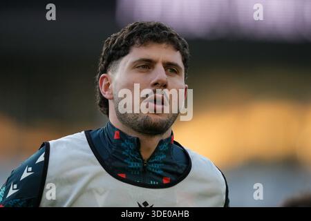 Liberato Cacace of Wrexham in the pregame warmup session during the Sky ...