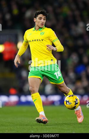 Ben Chrisene of Norwich City on the ball during the Sky Bet ...