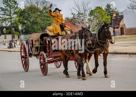 18th century transportation, Colonial Williamsburg Virginia Stock Photo ...