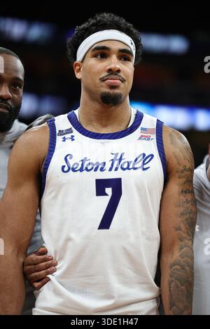 Seton Hall forward Josh Rivera (7) in the first half at Prudential ...