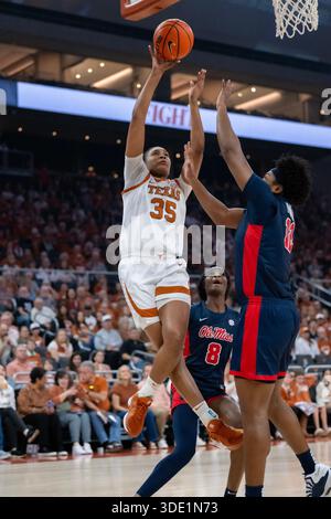 Jan 8, 2026. Madison Booker (35) of the Texas Longhorns in action vs the Auburn Tigers at the ...