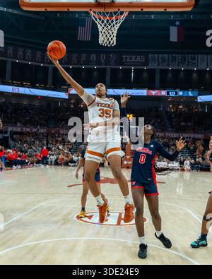 Jan 8, 2026. Madison Booker (35) of the Texas Longhorns in action vs the Auburn Tigers at the ...