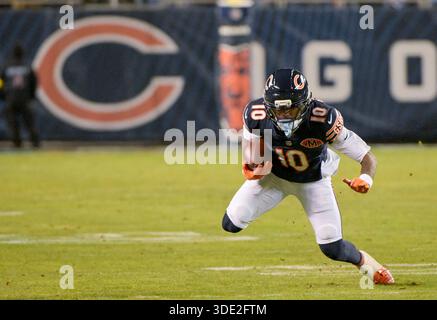 January 10, 2026: Chicago Bears Kyle Monangai (25) is tackled by Green ...
