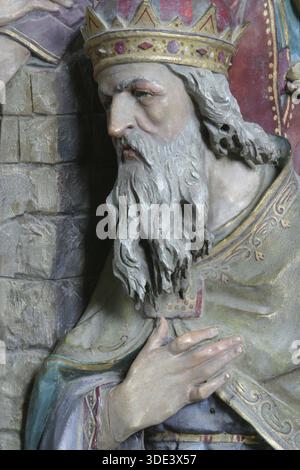 Adoration of the Magi, nativity scene, detail Stock Photo - Alamy