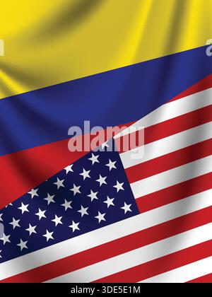 Illustration Vector Featuring USA and Colombia Identity Stock Vector ...