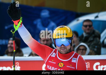 Niels Hintermann from Switzerland is in action during AUDI FIS Ski ...