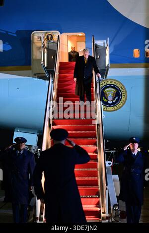 President Donald Trump boards Air Force One, Monday, June 15, 2026, at ...