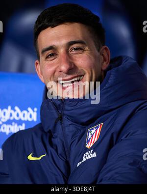 Juan Musso of Atletico de Madrid celebrates the victory after the UEFA ...