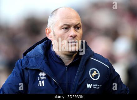Millwall manager Alex Neil ahead of the Emirates FA Cup third round ...