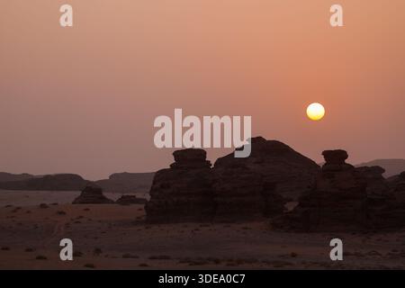 Sunrise during the Stage 7 of the Dakar 2026, on January 11, 2026 ...
