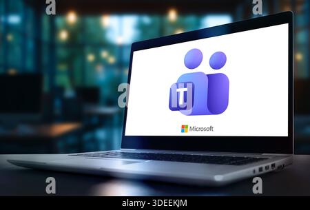 Microsoft Teams brand logo Stock Photo - Alamy