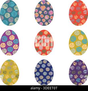 Set abstract circles on a colored background Stock Vector Image & Art ...