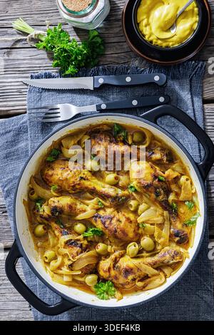 Traditional Senegalese Chicken Yassa marinated in mustard, served with ...