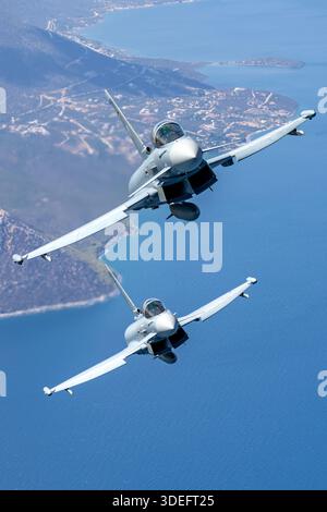 The photograph shows Luftwaffe Eurofighter EF-2000 Typhoon S fighter ...