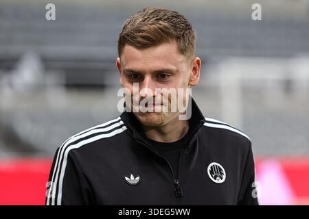 Harvey Barnes of Newcastle Untied arrives during the Premier League ...