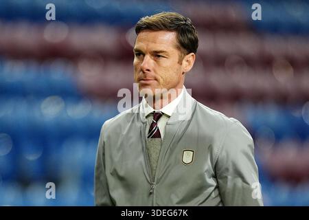 Scott Parker Manager of Burnley arrives during the Burnley v Tottenham ...
