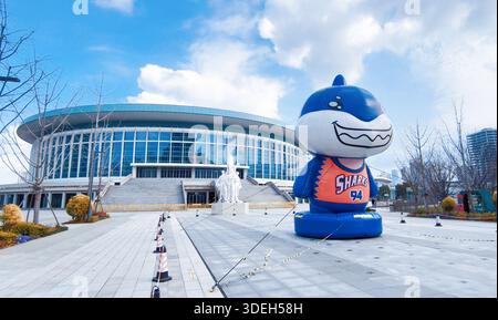 CBA JUSS Sharks Basketball Club CBA home stadium Shanghai Stadium in ...