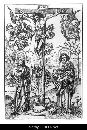 Illustration of Angels Collecting the blood from the Wounds of Jesus ...