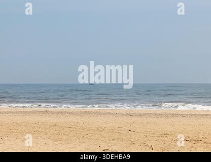 The Atlantic Ocean off of the coast of Long Island is very rough and ...