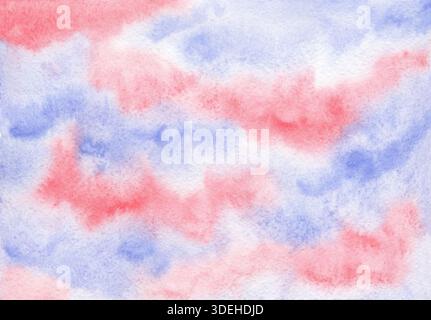 pastel color blue sky and cloud abstract on natural grunge watercolor ...