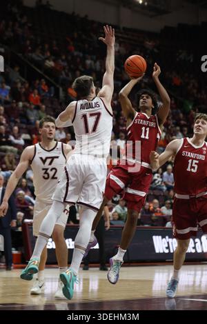 January 11 2026 Stanford guard Hailee Swain (2)sets the play during the ...