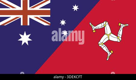 Australia with national flags on political globe. 3D illustration Stock ...