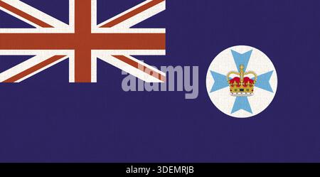 Australian Gold Coast Queensland flag. Illustration of flag ...