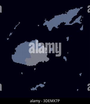 Fiji map. Map of Fiji in dotted style. Borders of the country filled ...
