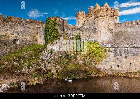 Cahir Castle is one of the largest castles in Ireland, is sited on an ...