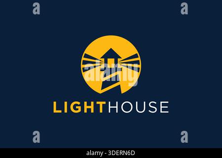 Minimal Lighthouse Logo Design for Maritime, Navigation, and Coastal ...