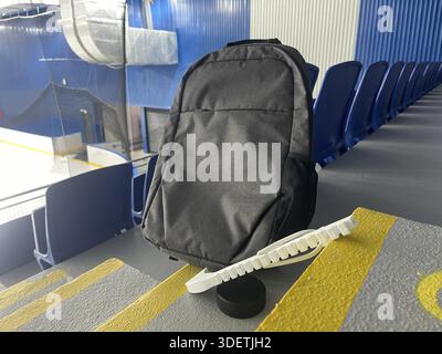 hockey guard in the locker room Stock Photo - Alamy