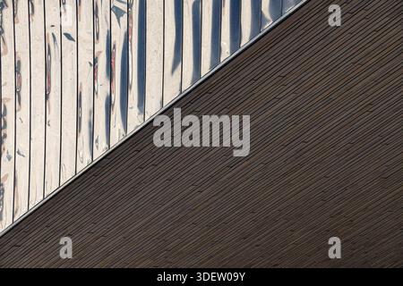 An abstract composition showing diagonal stripes with a blurred blend ...