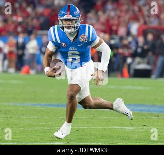 January 08, 2026 Ole Miss Rebels cheerleader during the College ...