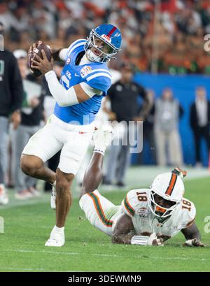 January 08, 2026 Ole Miss Rebels cheerleader during the College ...