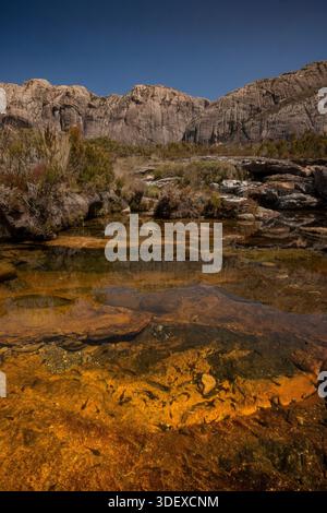 Watercourse and pools at Andriampotsy, Andringitra National Park ...