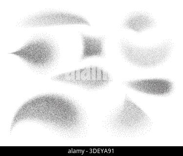 Grain wave background. Black stipple curve line. Abstract wavy noise ...