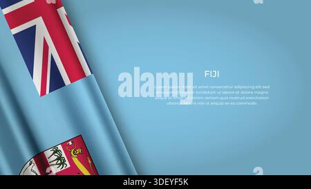 FIJI Flag with Original color Stock Vector Image & Art - Alamy