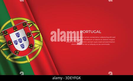 PORTUGAL Flag with Original color Stock Vector Image & Art - Alamy
