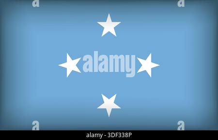 Flag of Micronesia. Micronesian national banner and patriotic symbol ...